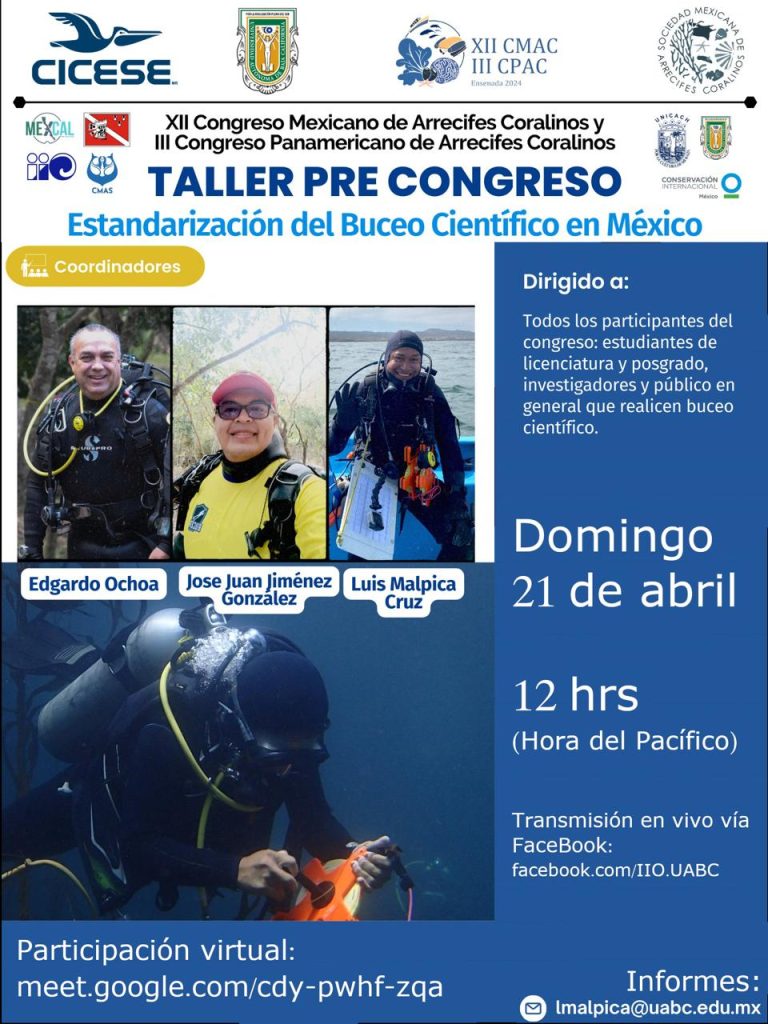 Taller Pre Congreso – Estandarización del Buceo Científico en México 🇲🇽 ...